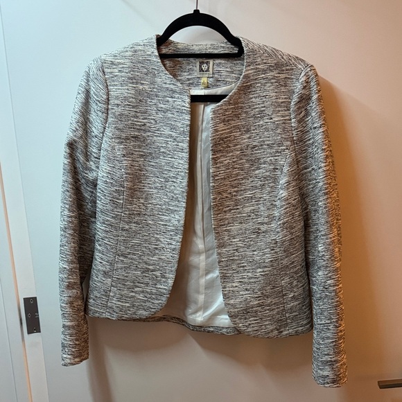 Anne Klein | Jackets & Coats | Womens Gray Textures Jacket | Poshmark
